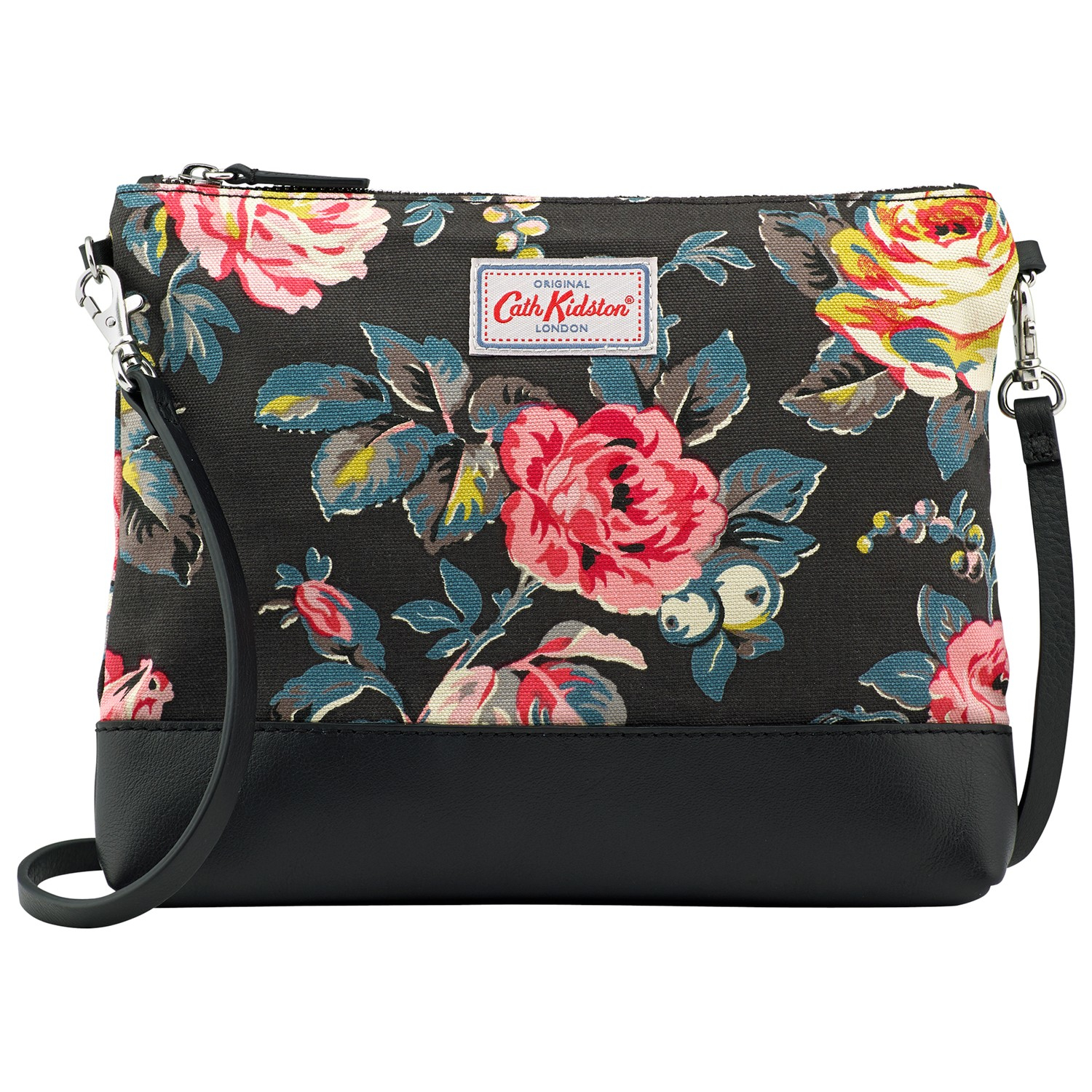 Cath Kidston Coated Cotton Garden Rose Across Body Bag in Gray - Lyst