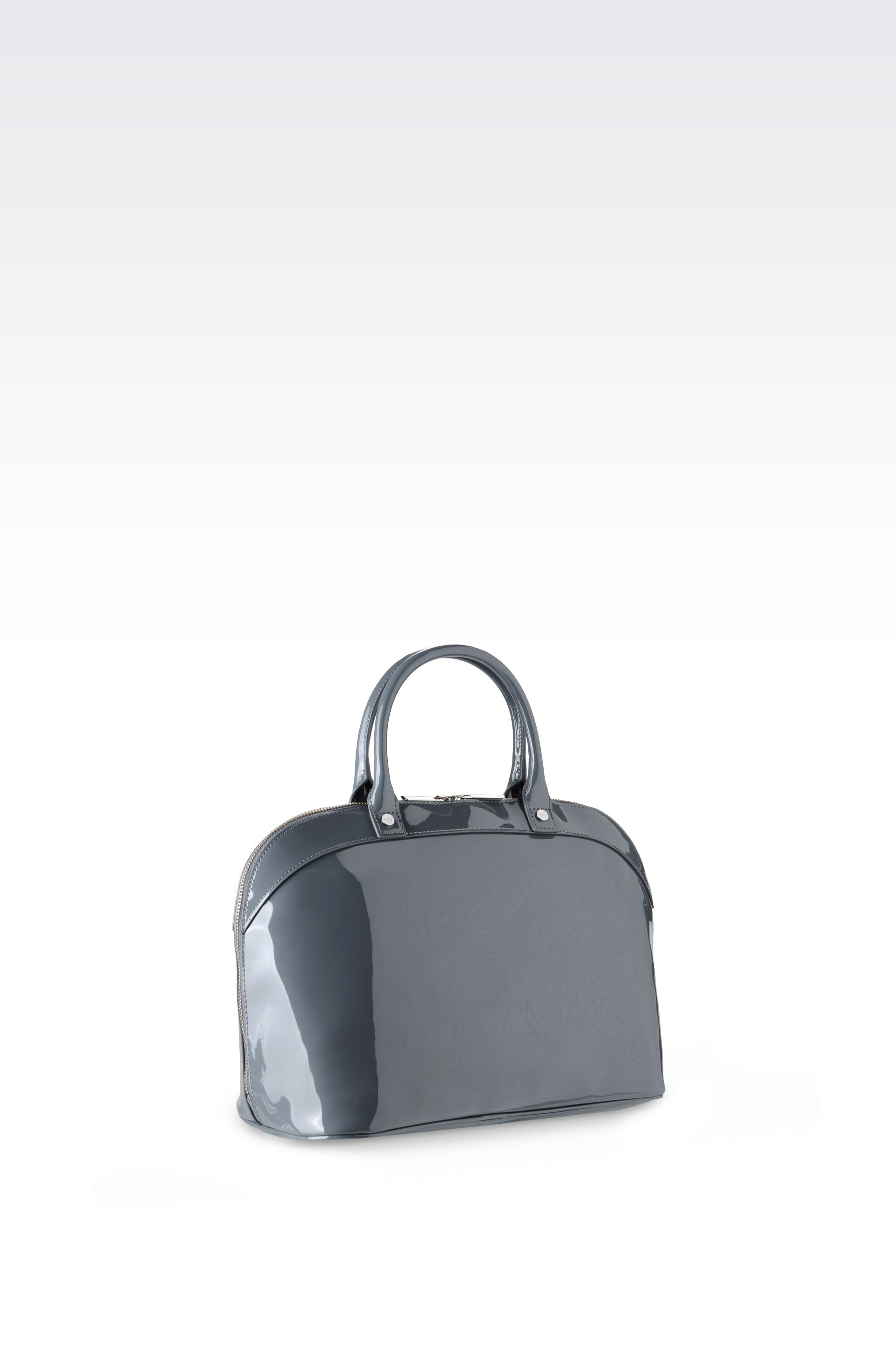 Grey Patent Leather Handbags | semashow.com