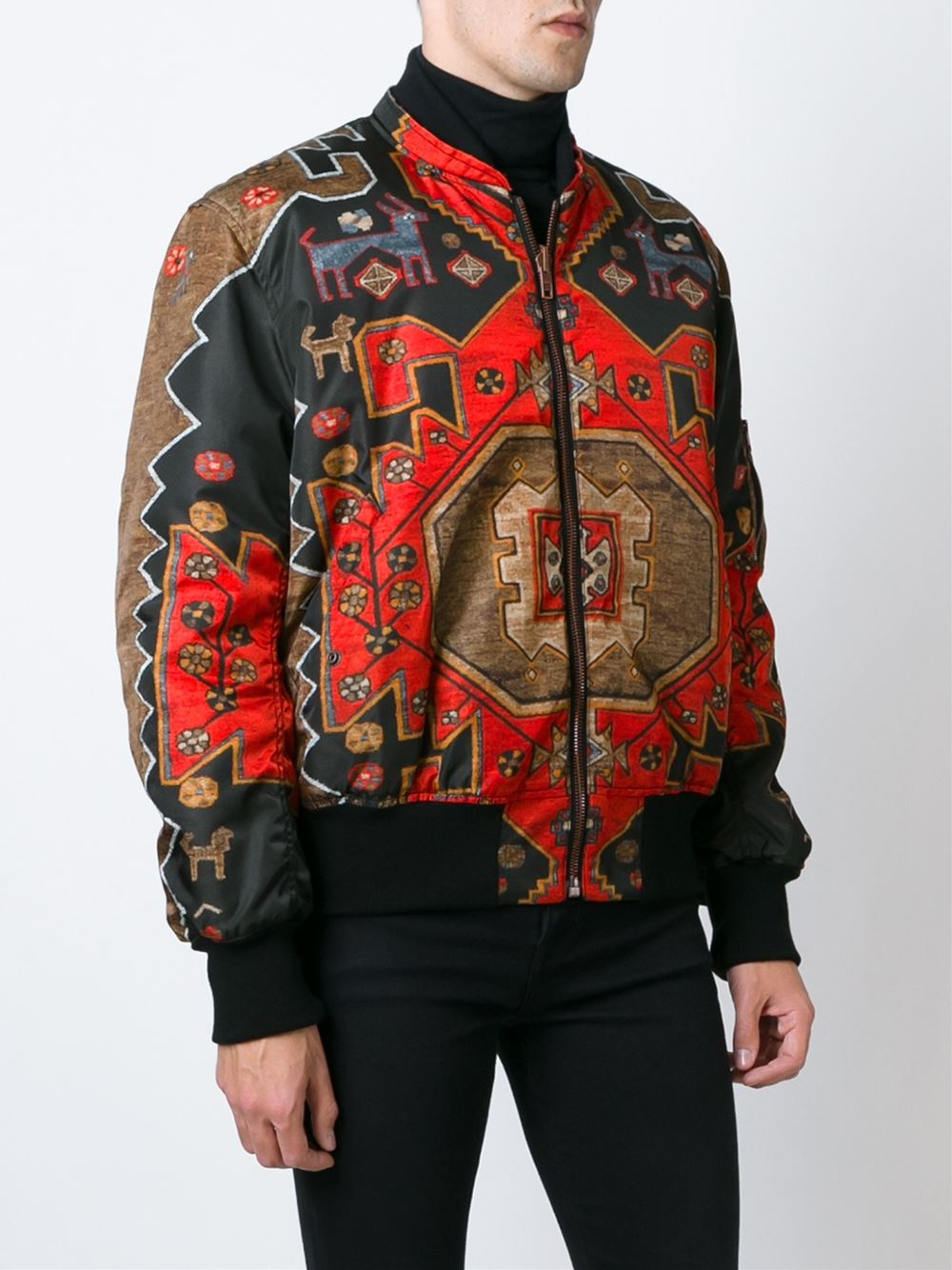 Lyst - Givenchy Persian Print Bomber Jacket in Red for Men