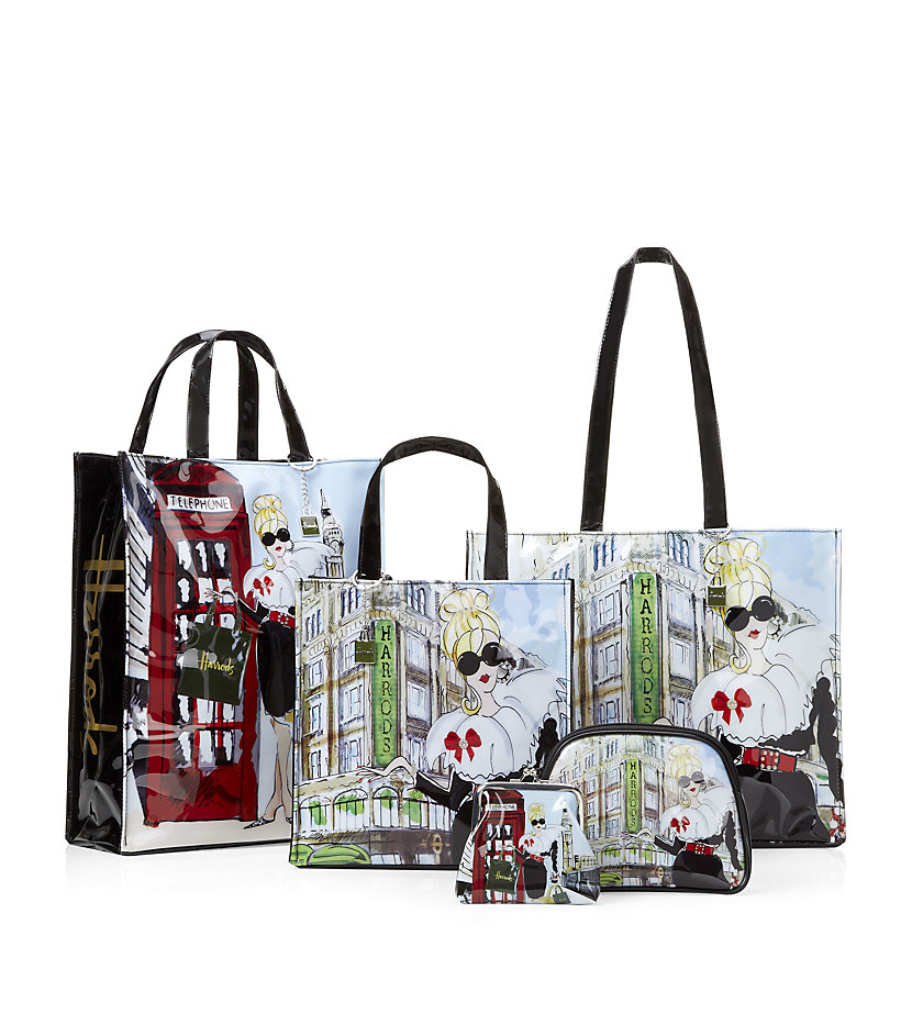 Harrods Small Glamorous Girls Shopper Bag in Gray | Lyst