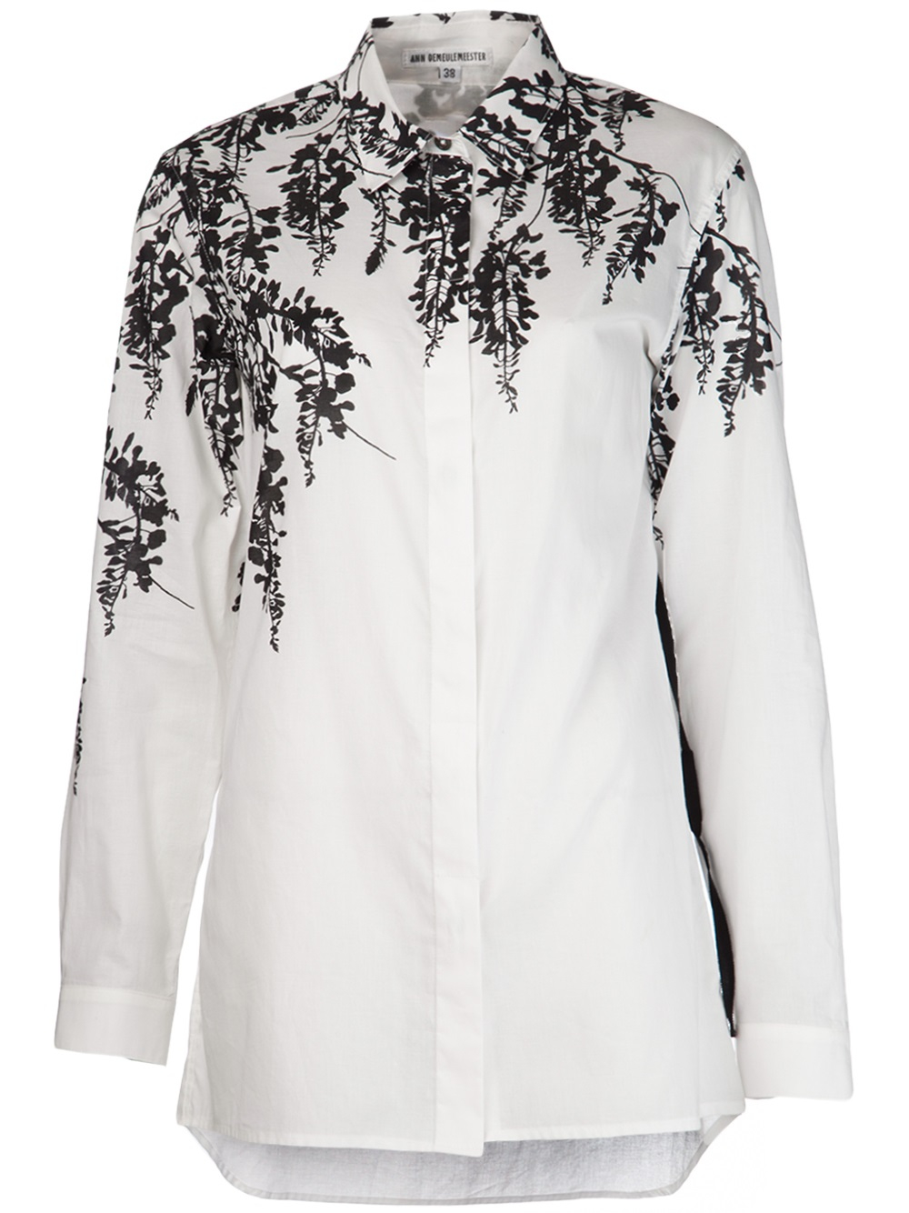 Lyst - Ann Demeulemeester Floral Silhouette Shirt in White