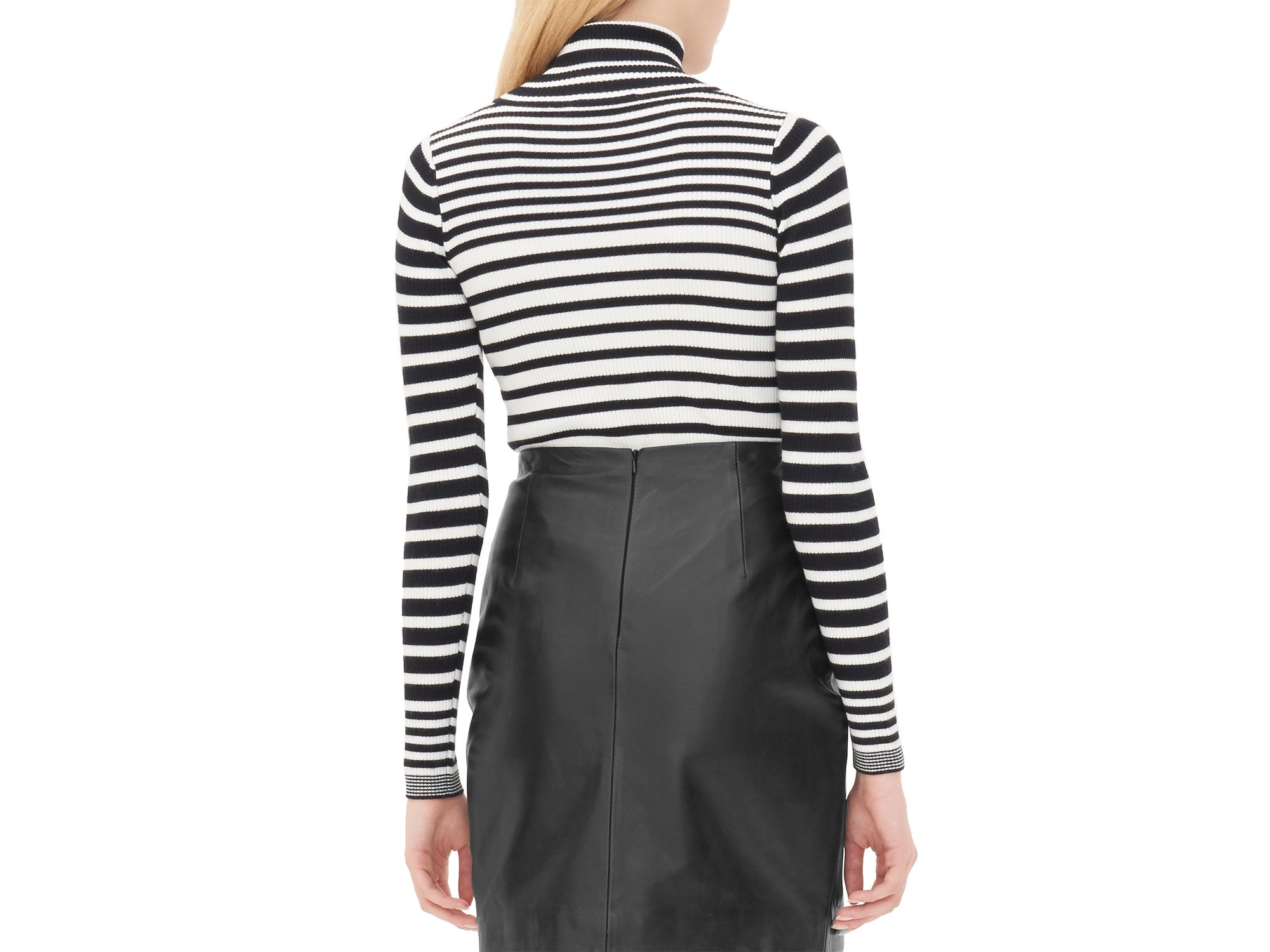 Lyst - Sandro Sky Striped Turtleneck in Blue