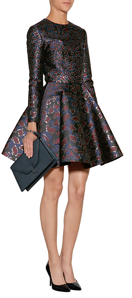 Lyst - Mary katrantzou Silk-blend Animal Print Jacquard Cocktail Dress ...