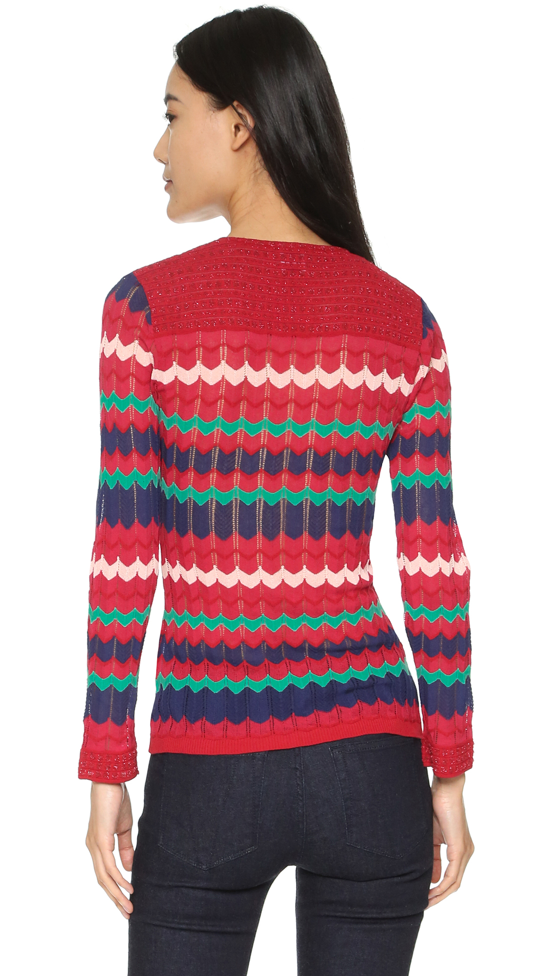 Lyst - M Missoni Intarsia Knit Jumper in Red