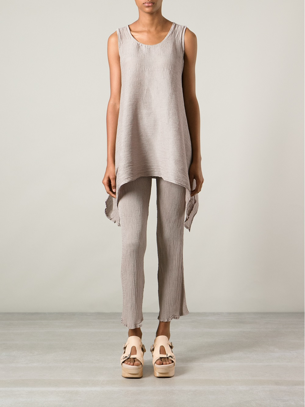 Lyst - Issey Miyake Cauliflower Sleeveless Top in Gray