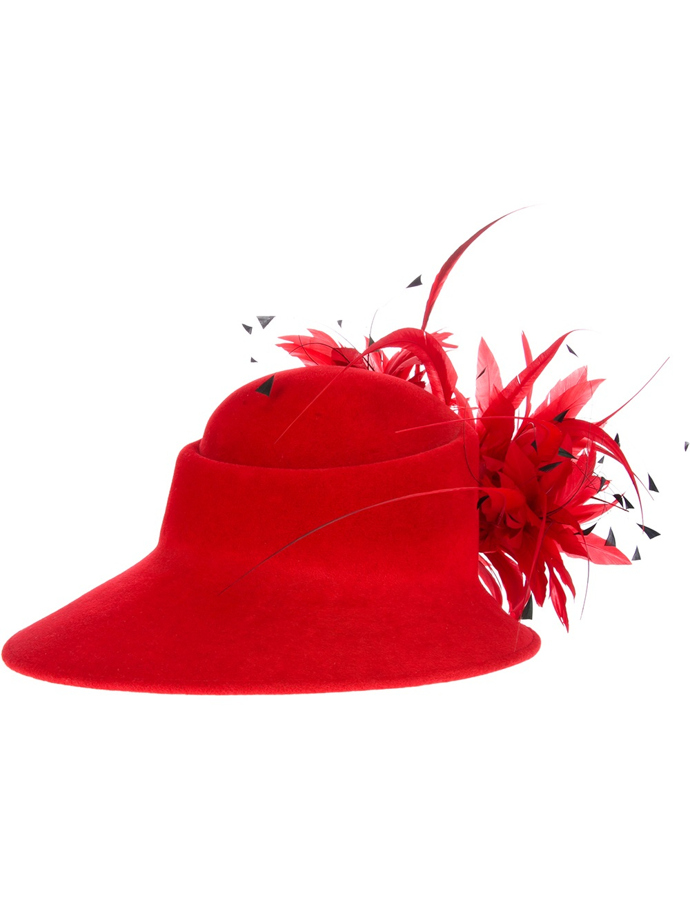 Lyst - Philip Treacy Feather Hat in Red