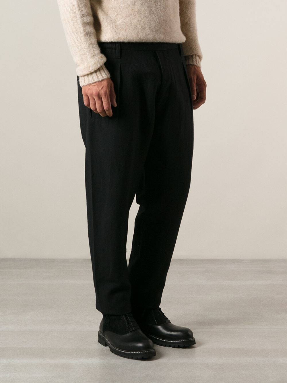 Lemaire Relaxed Fit Trouser in Black for Men | Lyst