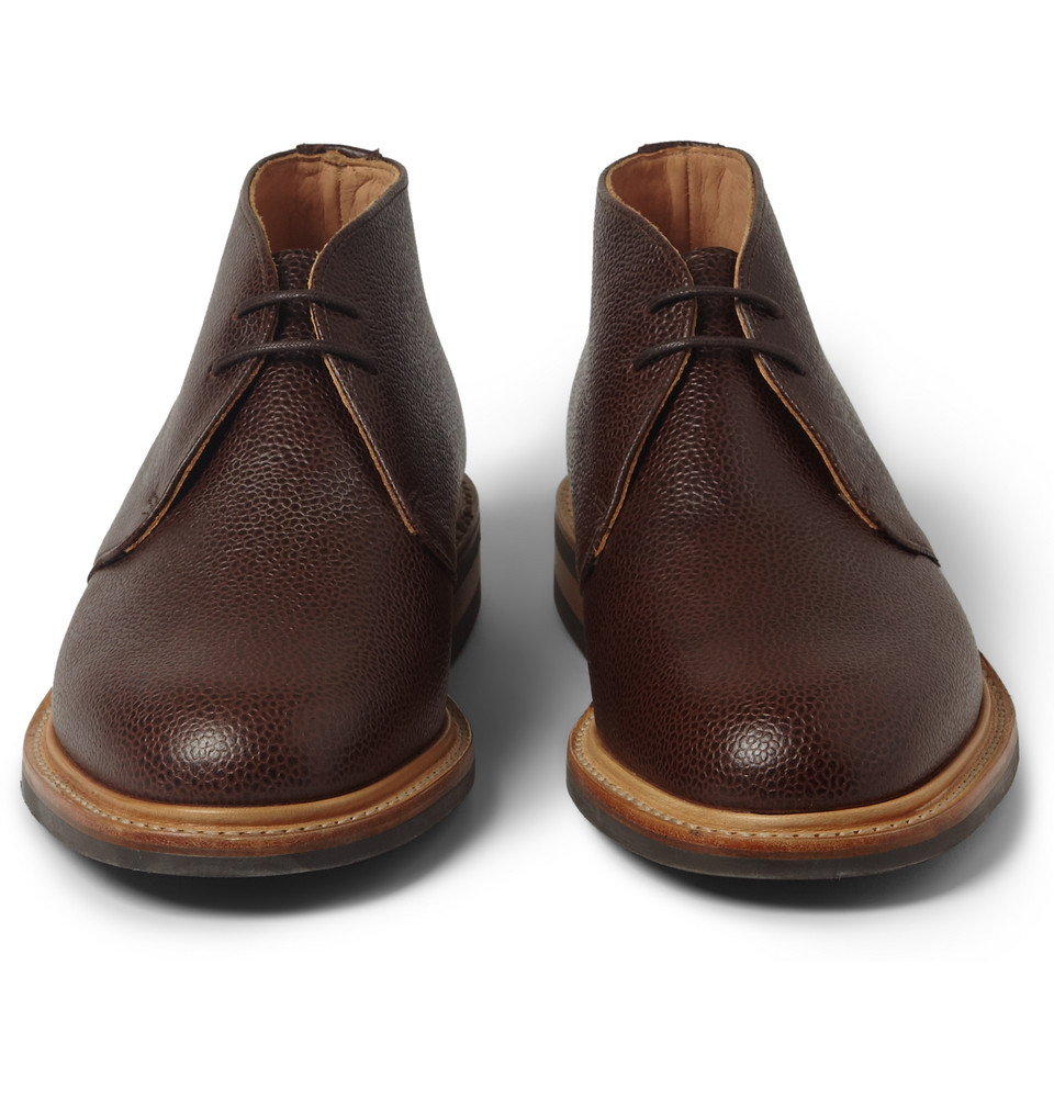 Lyst - Mark mcnairy new amsterdam Pebblegrain Leather Desert Boots in ...