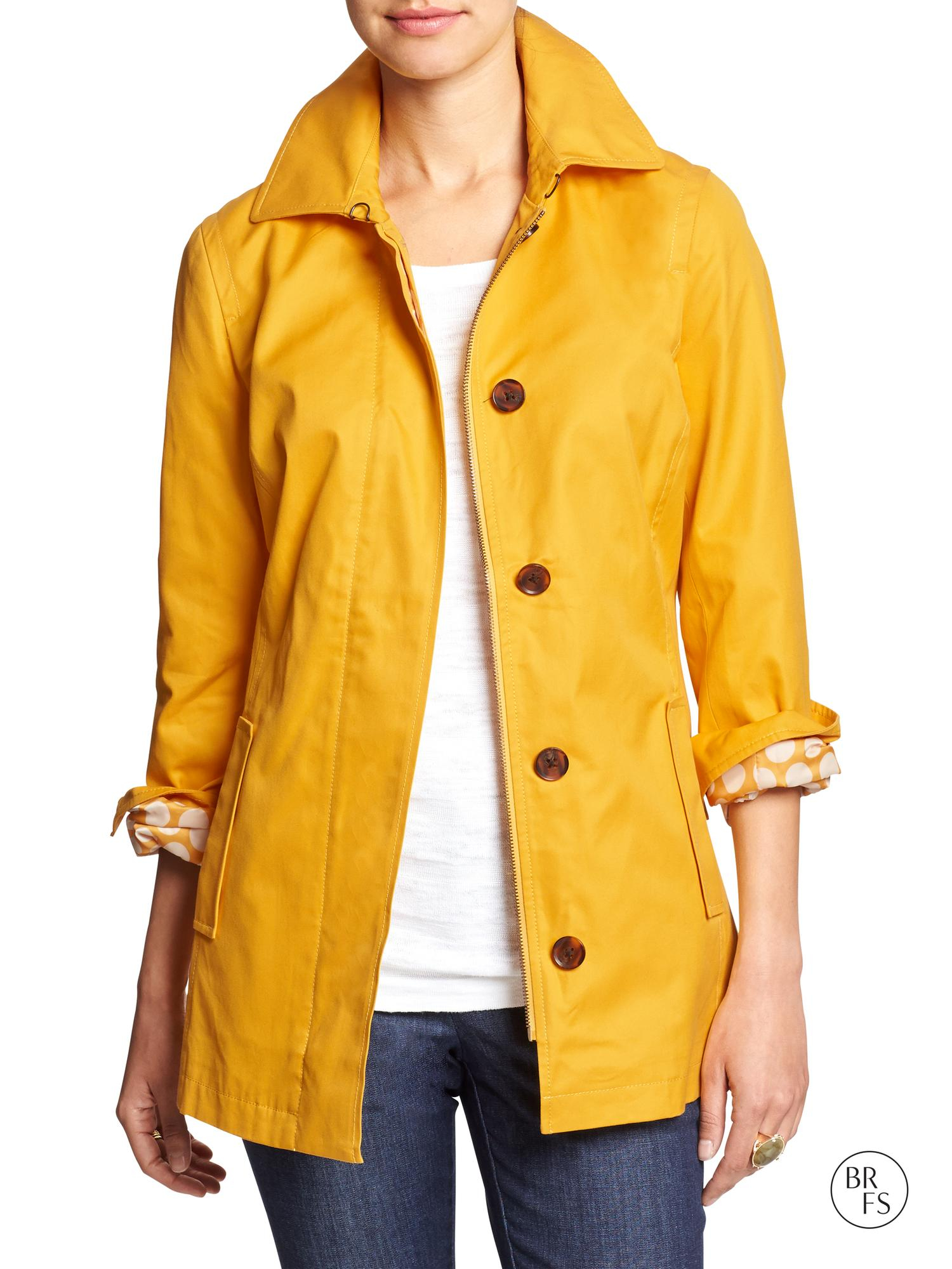 Banana Republic Factory Mac Coat in Yellow (Topaz) | Lyst