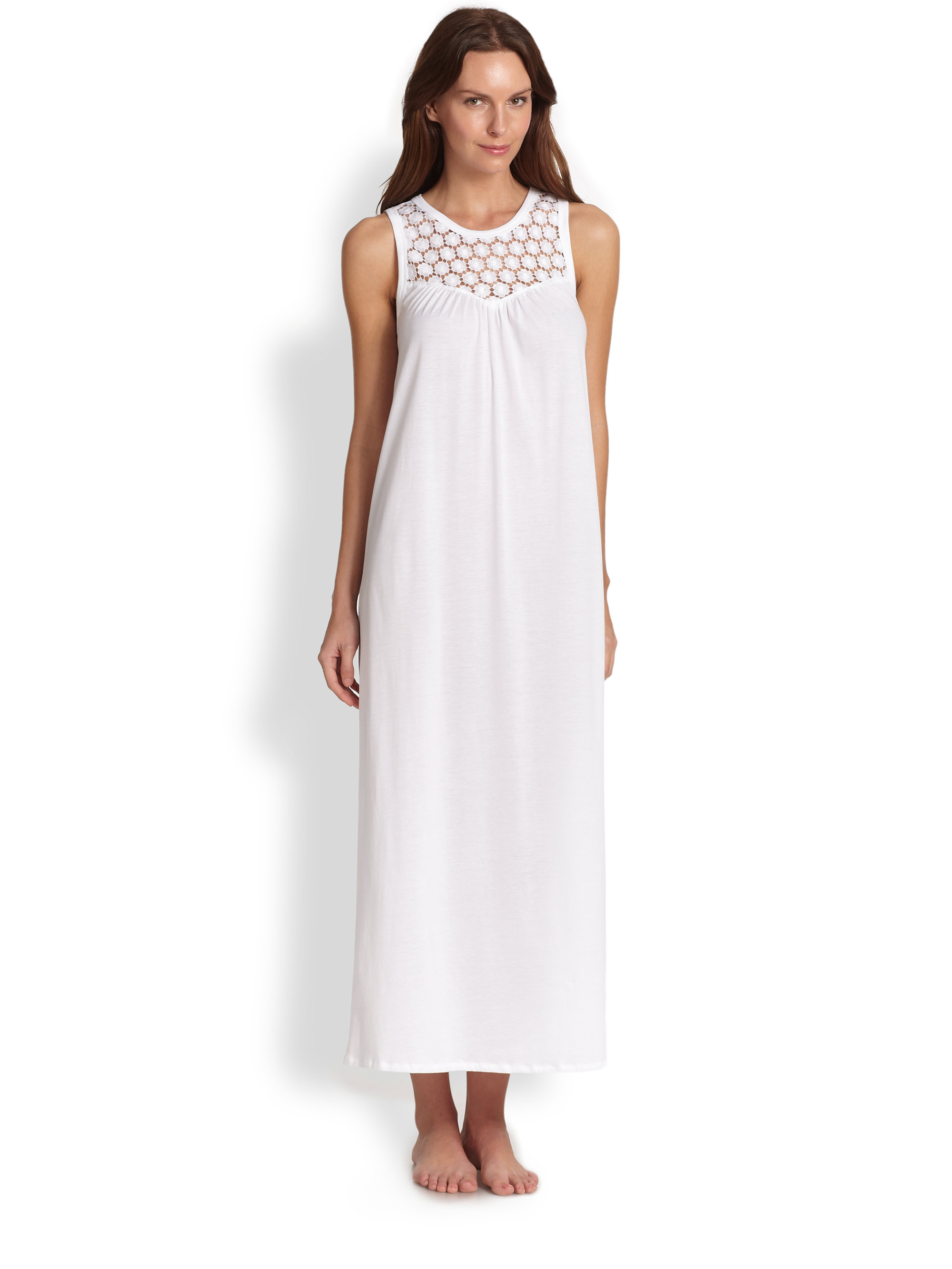 Lyst - Hanro Carla Long Gown in White