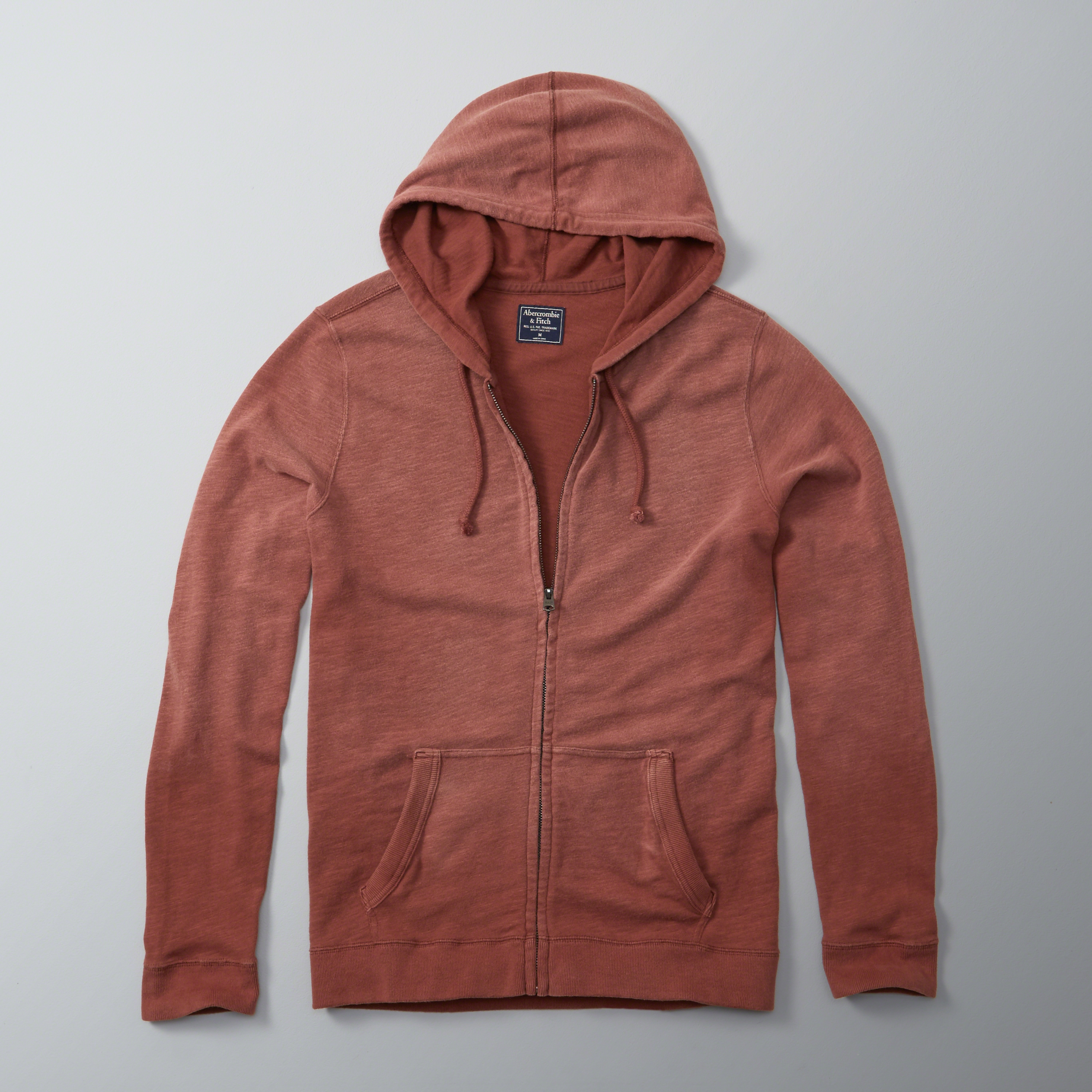 Abercrombie & fitch Full-zip Hoodie in Brown for Men | Lyst
