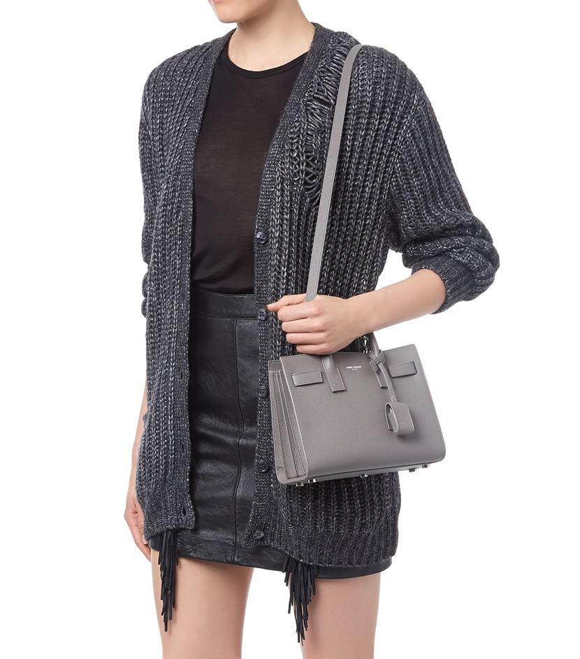 Lyst Saint Laurent Sac De Jour Nano Leather Satchel Bag In Gray Lyst Saint Laurent Sac De Jour Nano Leather Satchel Bag In Gray