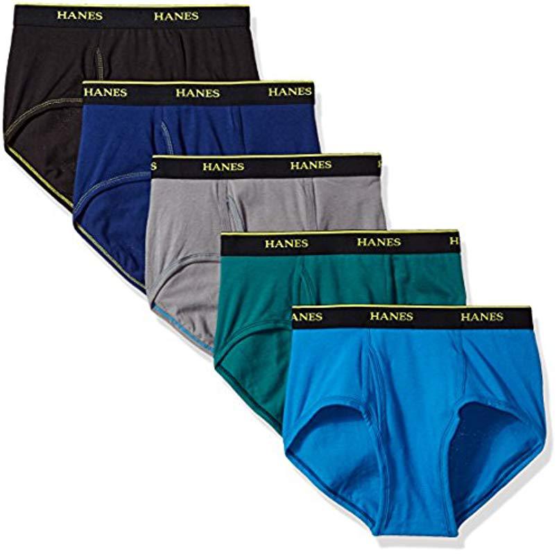 Lyst - Hanes 5-pack Cool Comfort Lightweight Breathable Mesh Brief in ...