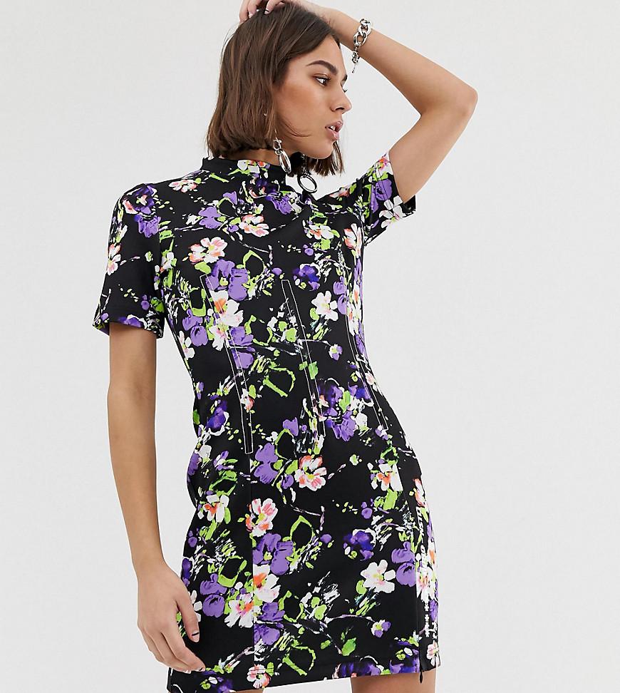 Collusion Scuba Floral Corset Mini Dress - Lyst