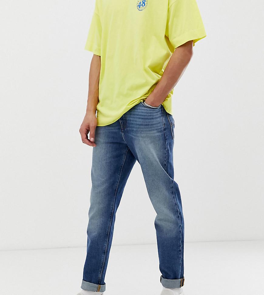 Collusion Tall X003 Tapered Jeans In Dark Snow Wash in Natural for Men ...