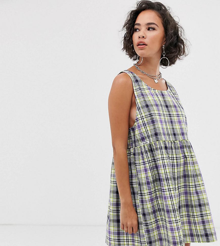 Collusion Check Drop Armhole Smock Mini Dress - Lyst