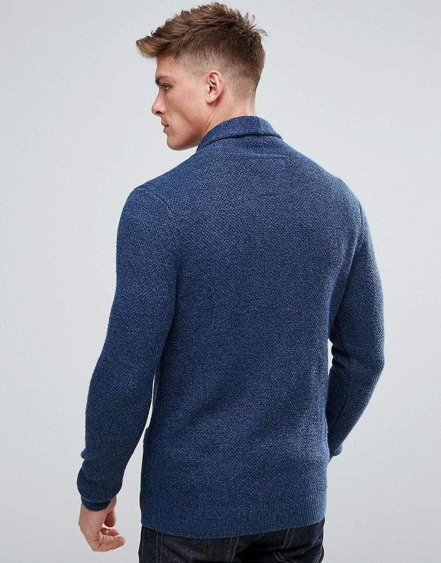 Hollister Cotton Shawl Cardigan In Navy in Blue for Men - Lyst