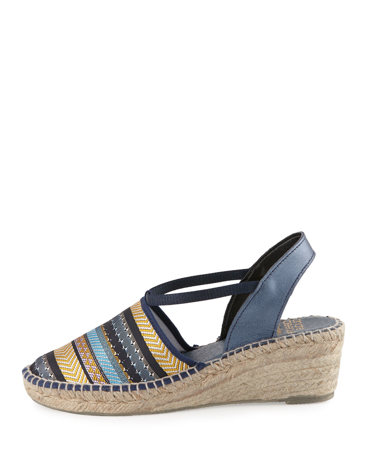 Lyst - Andre Assous Helena Striped Espadrille Wedge Sandal in Blue