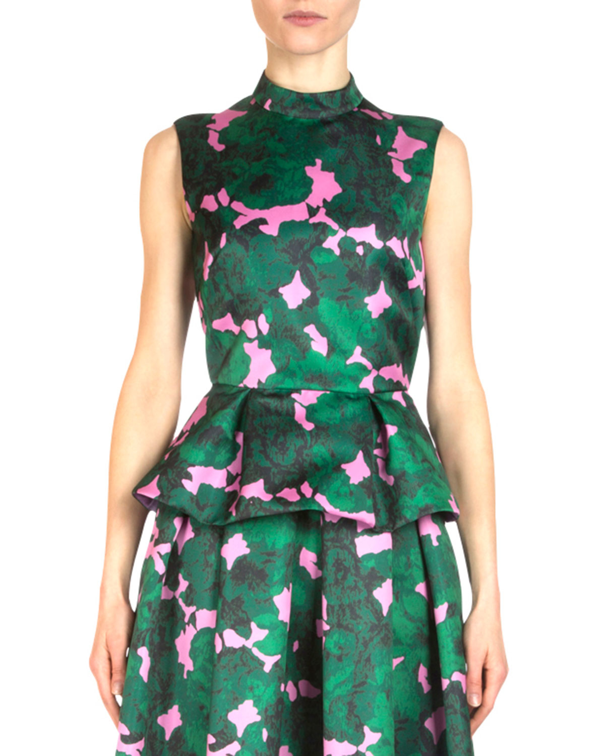 Erdem Hilda Floral-Print Peplum Top | Lyst