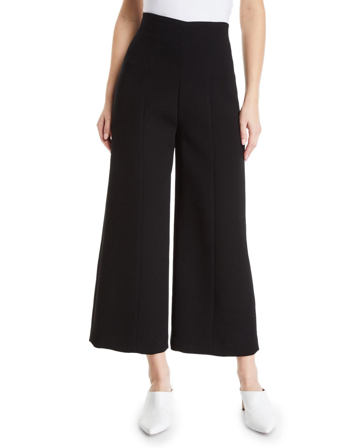 Racil High-waist Wide-leg Cropped Pants in Black - Lyst