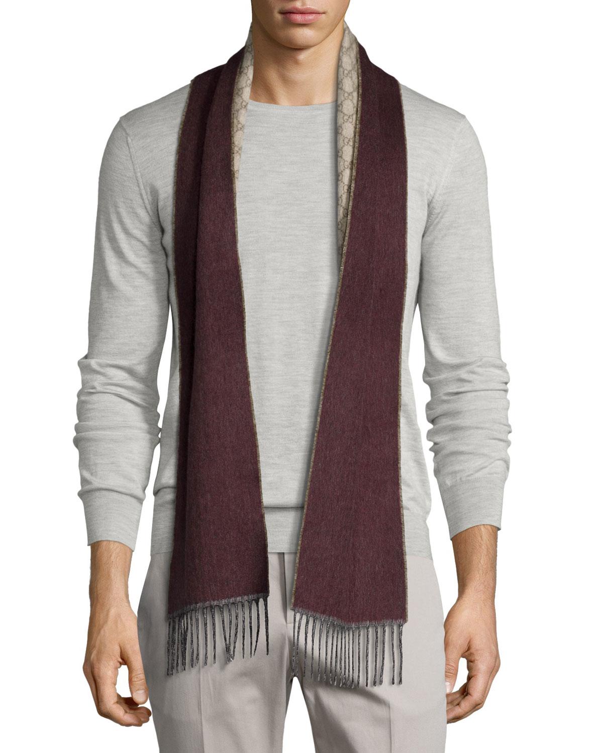 Lyst - Gucci Coim Reversible Gg Supreme Scarf for Men