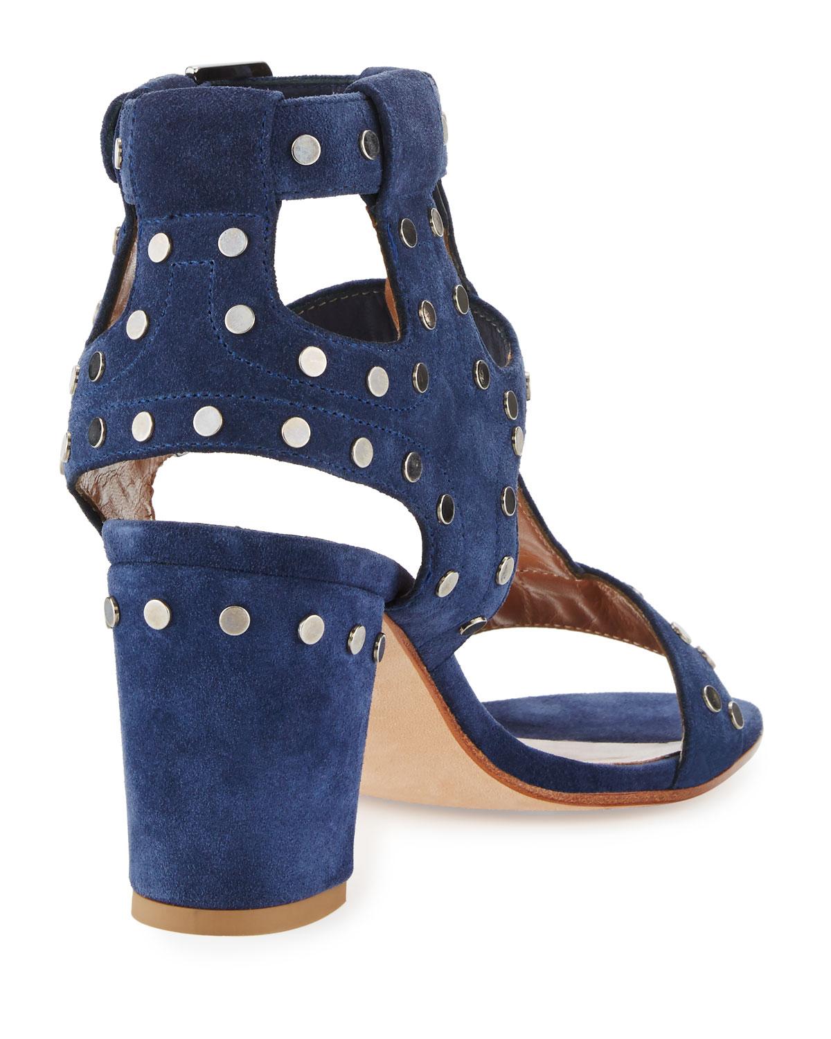 Lyst - Laurence Dacade Helie Studded Suede Sandal in Blue
