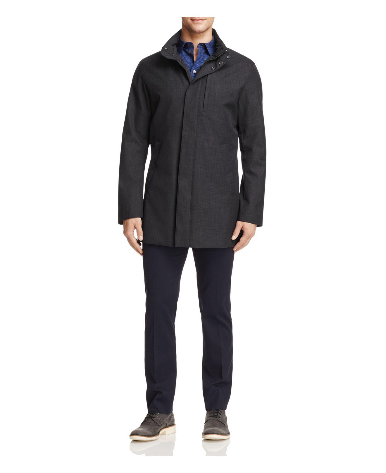 Lyst - Armani Caban Coat in Black for Men