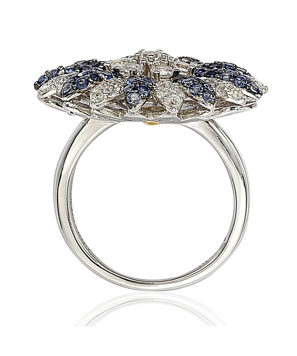 Lyst - Suzy Levian Sapphire And Diamond In Sterling Silver And 18k Gold ...