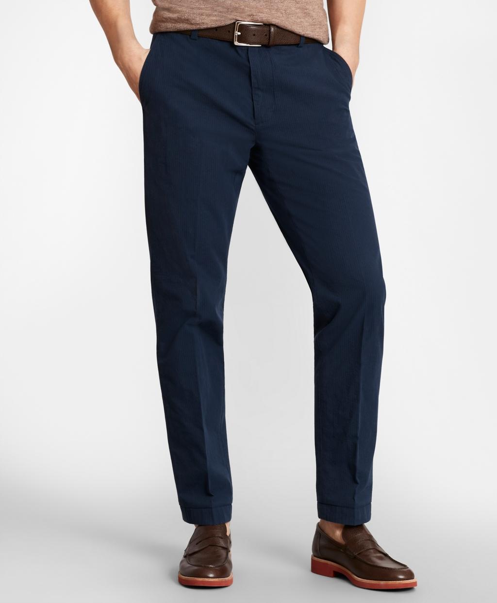 Lyst - Brooks Brothers Milano Fit Stripe Seersucker Pants in Blue for Men