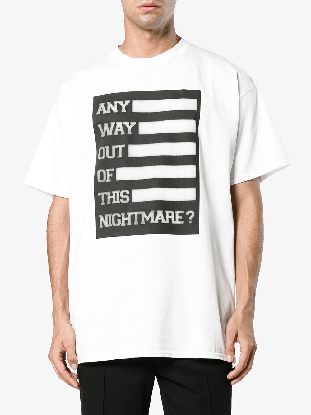 Lyst - Raf Simons Any Way Out Print T-shirt in White for Men