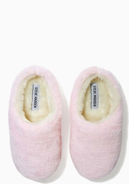 Nasty Gal Moonlite Glow Fuzzy Slippers in Pink | Lyst