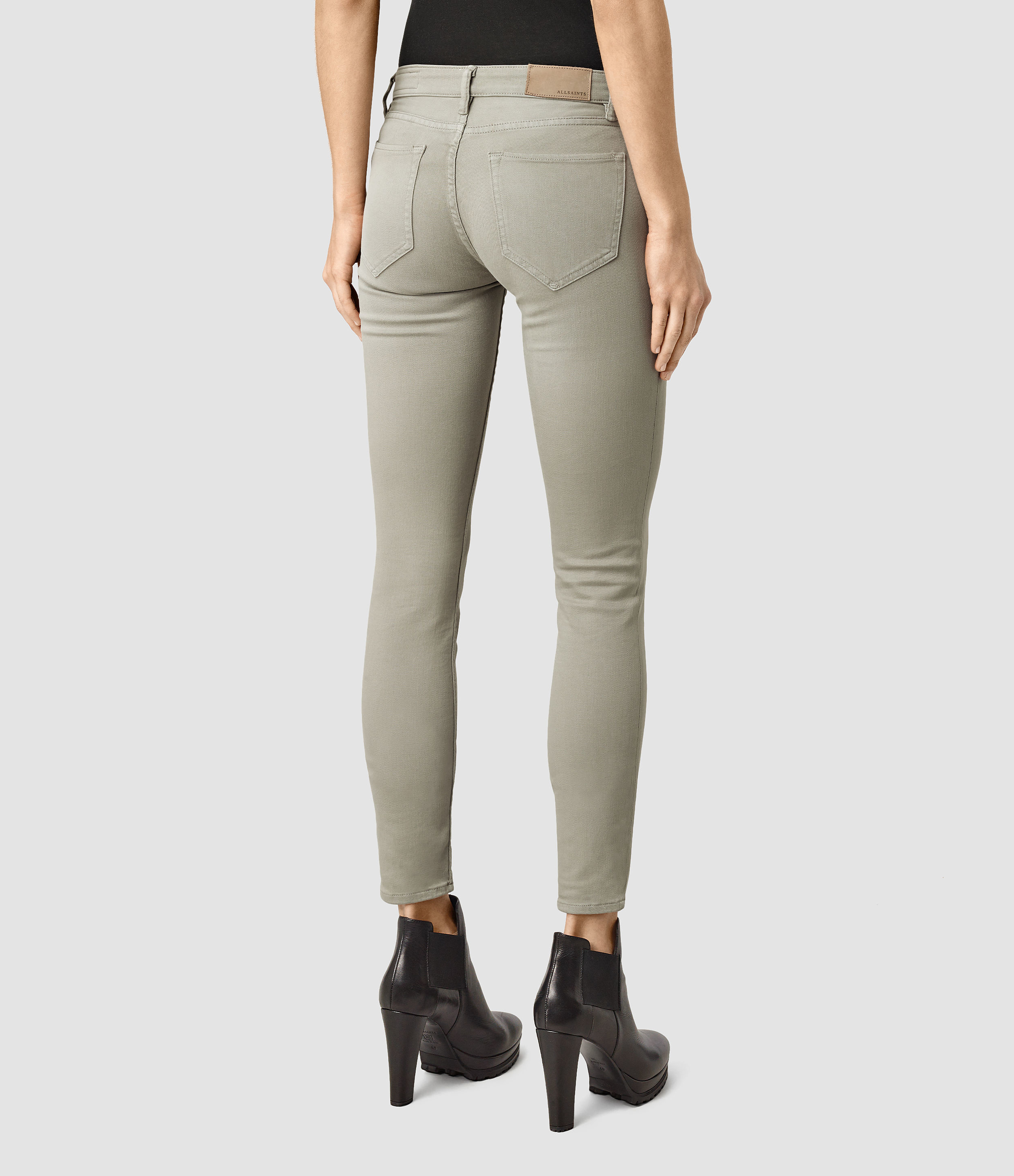 Lyst Allsaints Mast Garment Dye Jeans Light Khaki Usa Usa In Natural