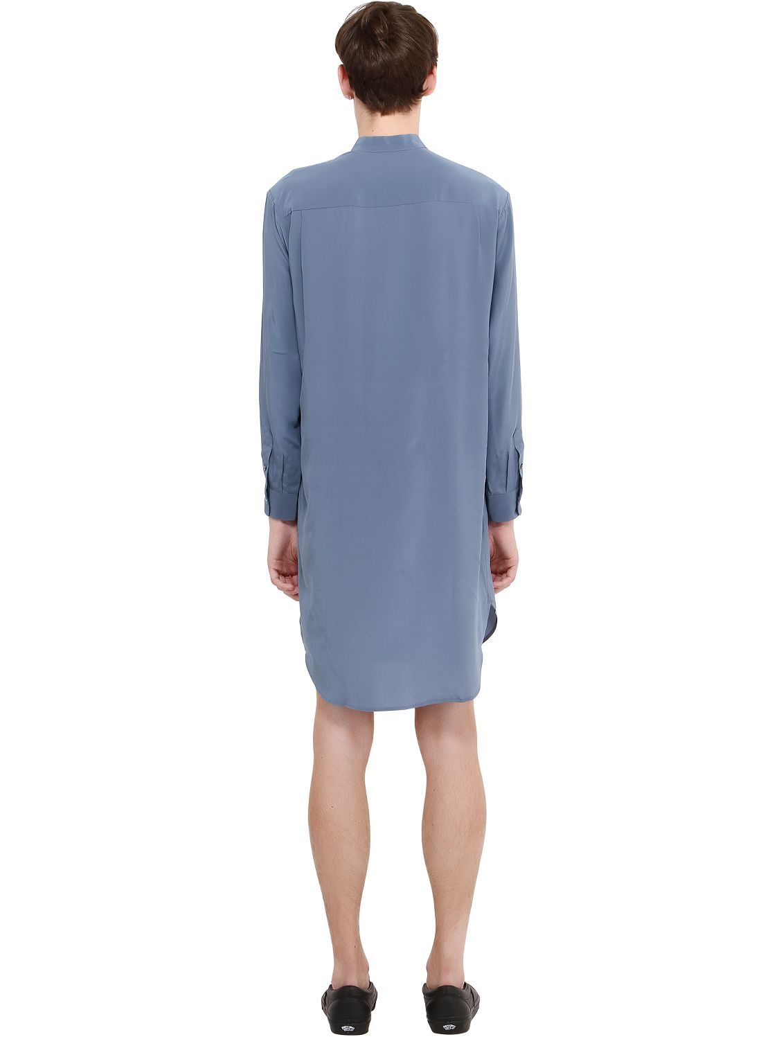 Lyst - La Perla Silk Nightshirt in Blue for Men