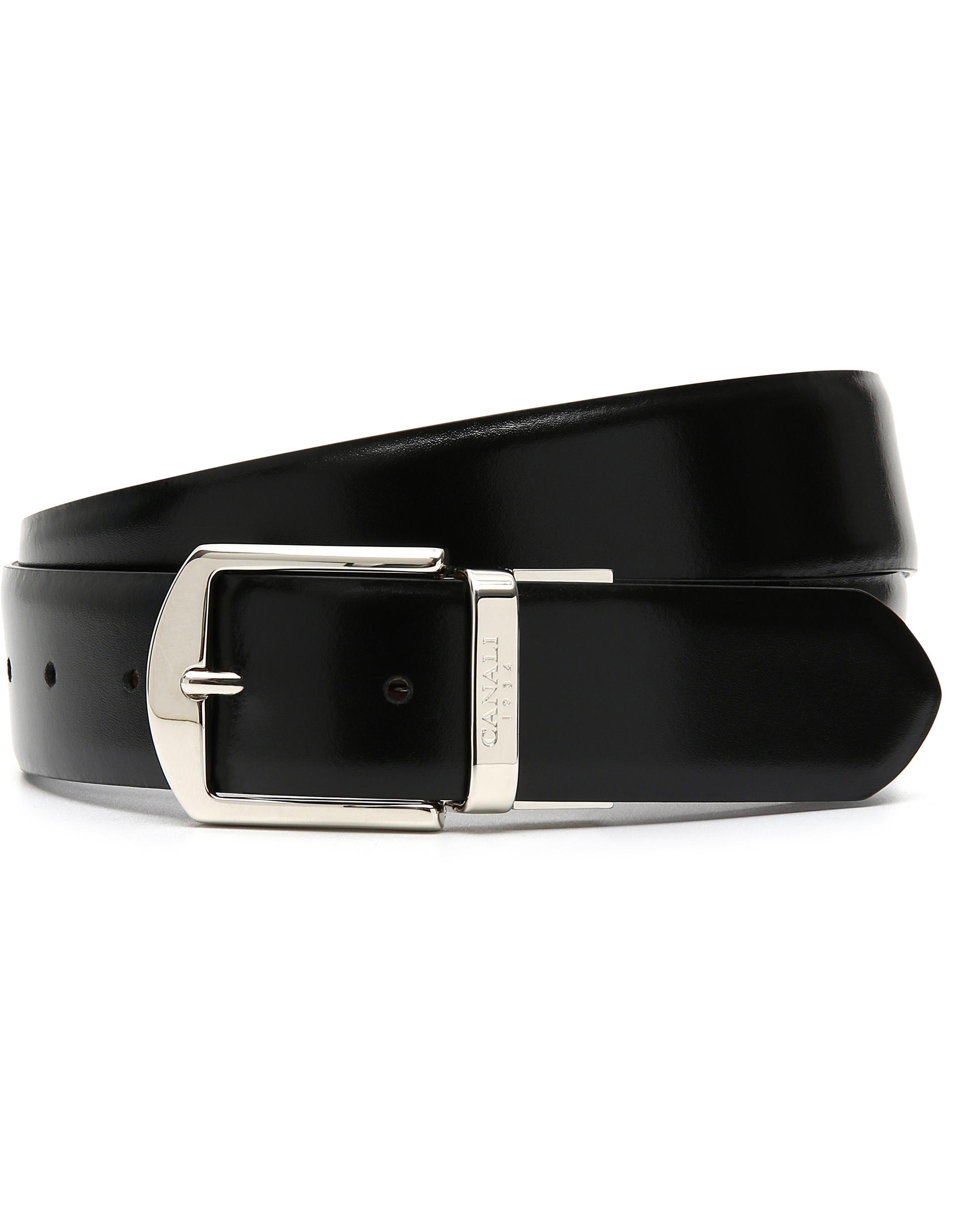 Canali Bordeaux Calfskin Leather Reversible Belt for Men - Lyst