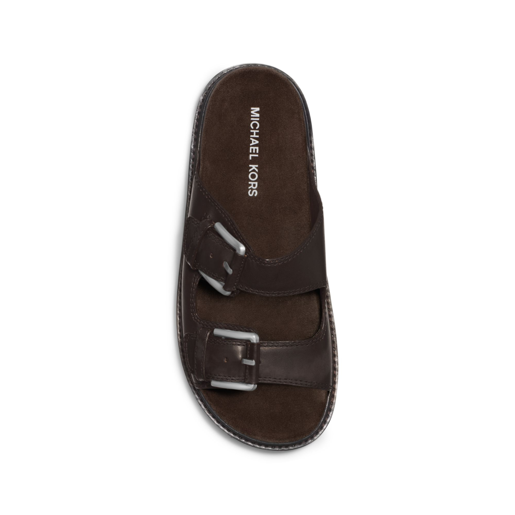 Lyst - Michael Kors Graham Leather Sandal in Brown for Men