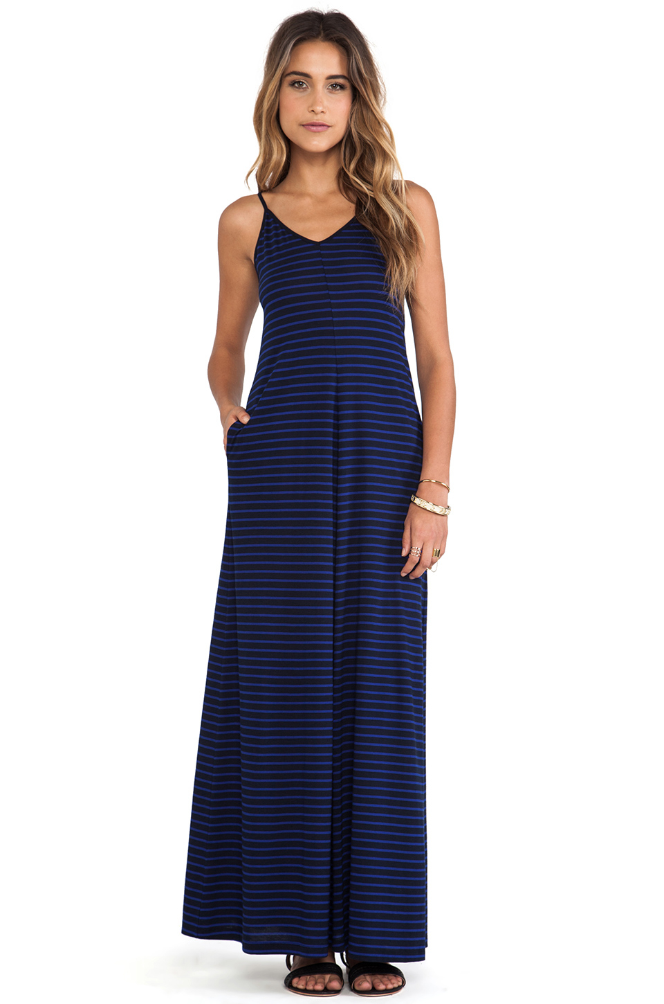 Lyst - Demylee Sailor Stripe Annabelle Maxi Dress in Blue