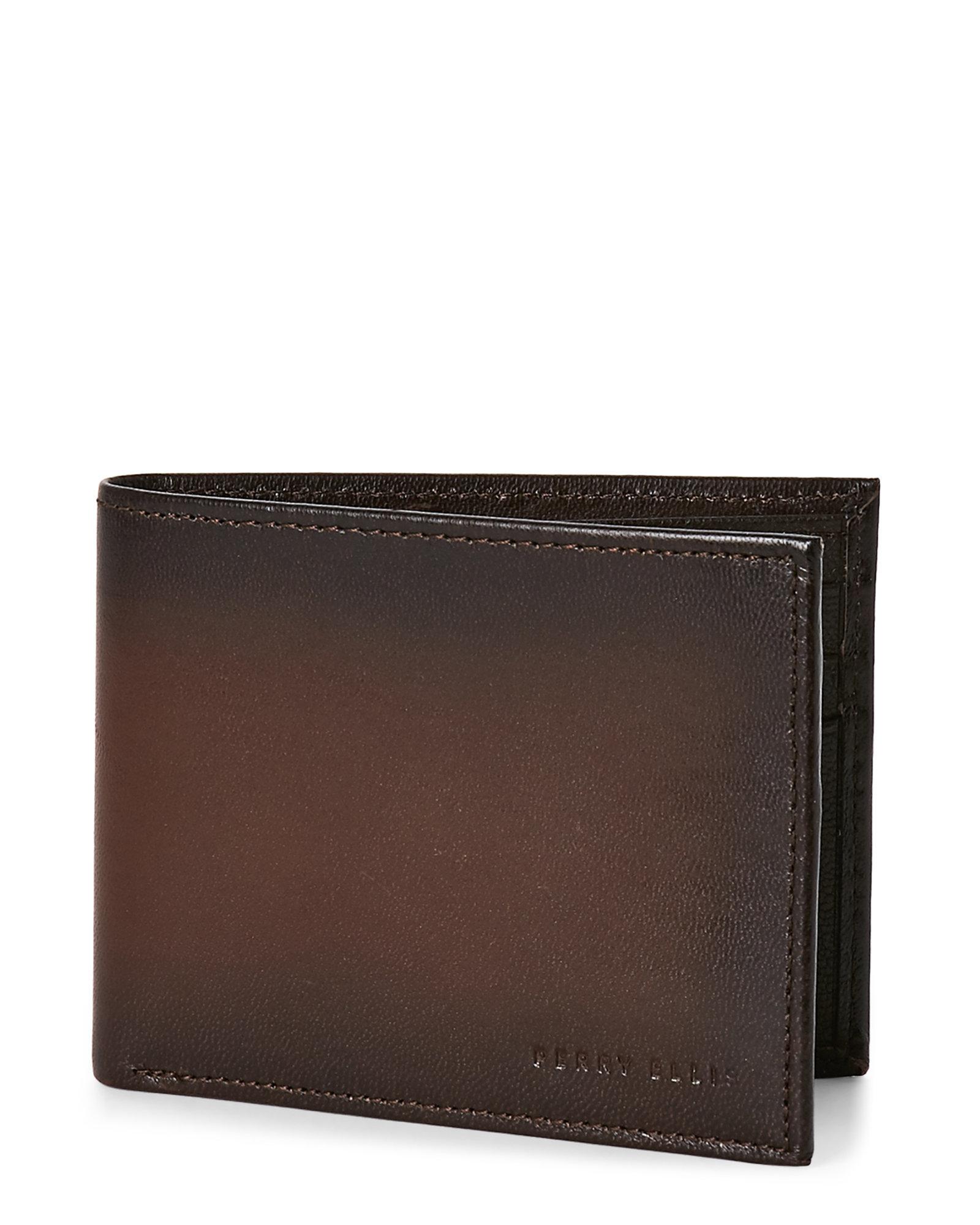 Lyst - Perry Ellis Portfolio Michigan Slim Bi-Fold Wallet in Brown for Men