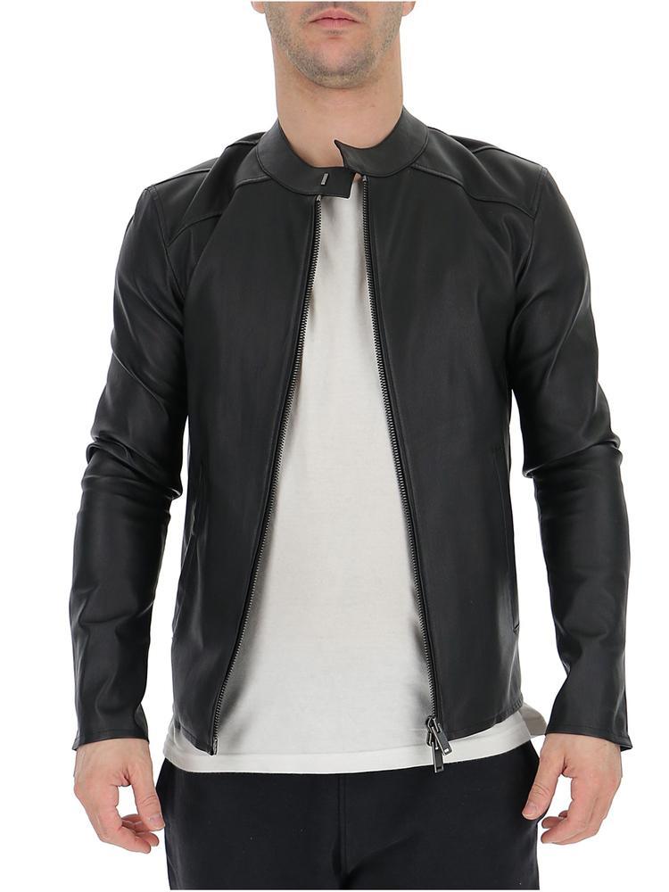 DESA NINETEENSEVENTYTWO Zipped Leather Jacket in Black for Men - Lyst