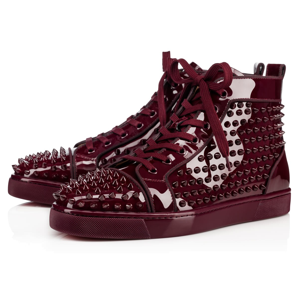Lyst - Christian Louboutin Louis Orlato Patent-Leather Sneakers in ...