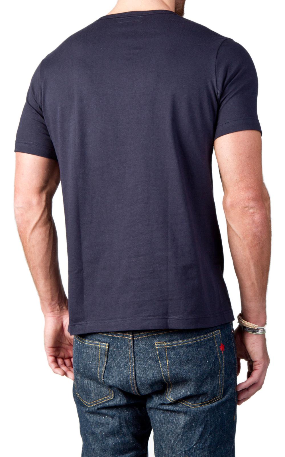 Lyst - Merz B. Schwanen 1950s Crew Neck Tee Dark Navy in Blue for Men