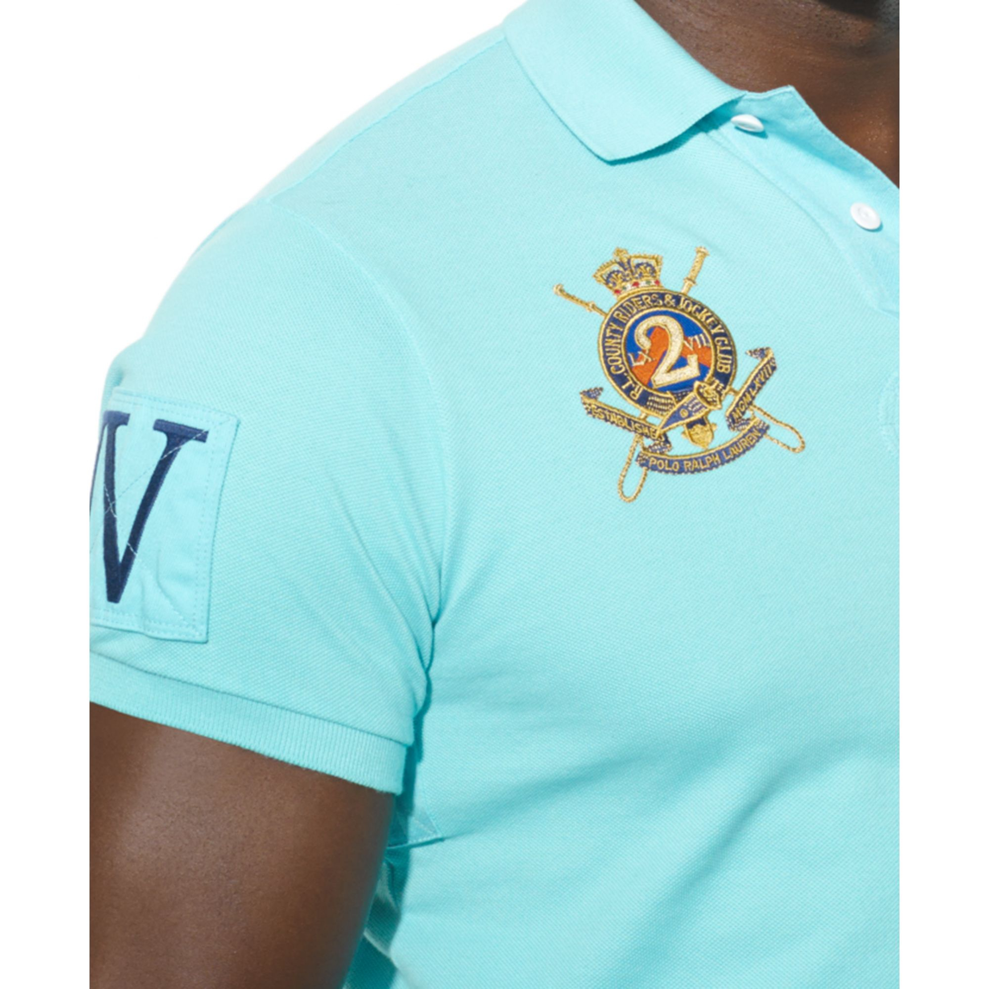 Ralph Lauren Classicfit Shortsleeve Jockey Club Polo In Blue For Men Lyst