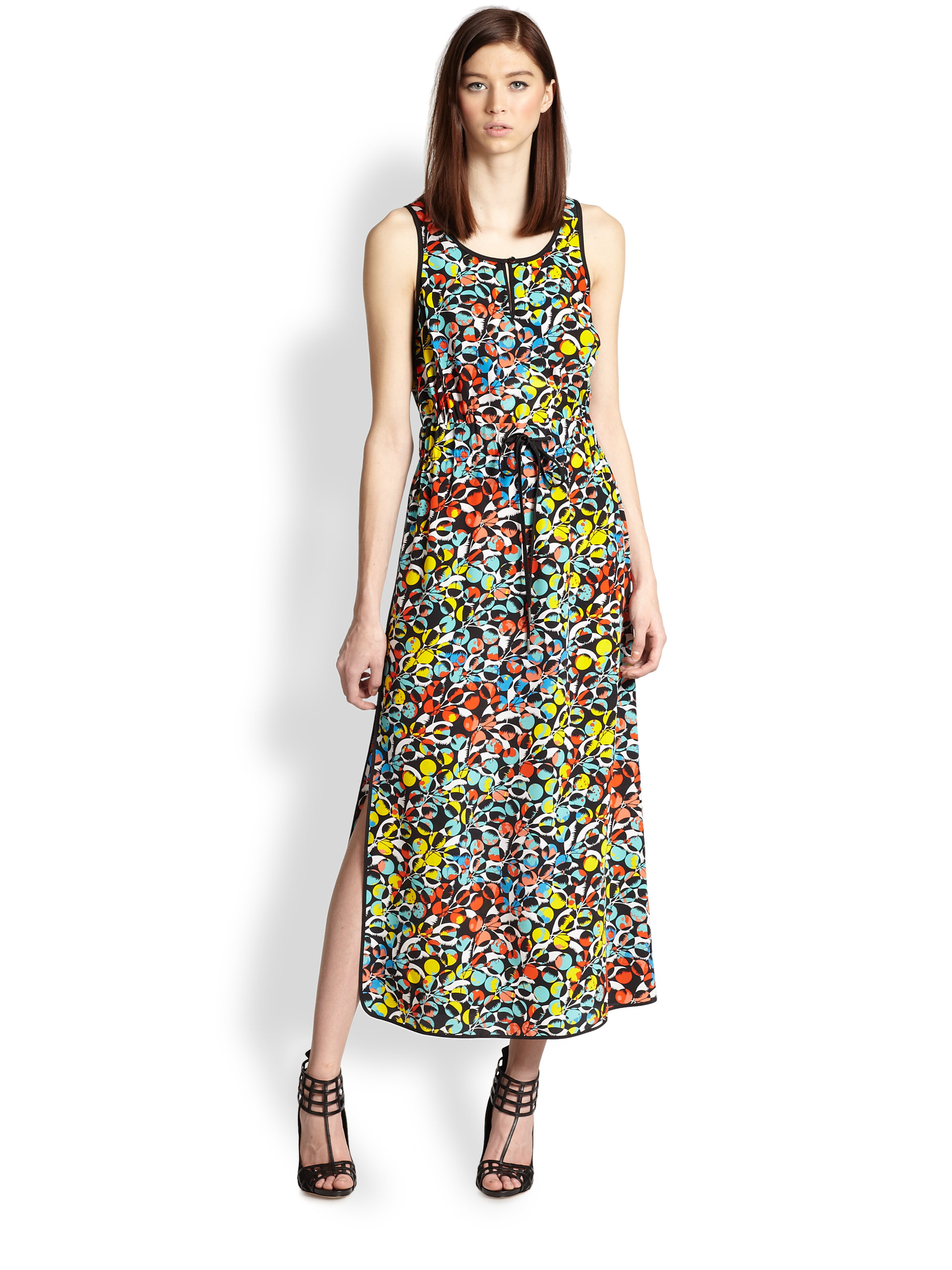 Marc by marc jacobs Silk Floralprint Maxi Dress | Lyst