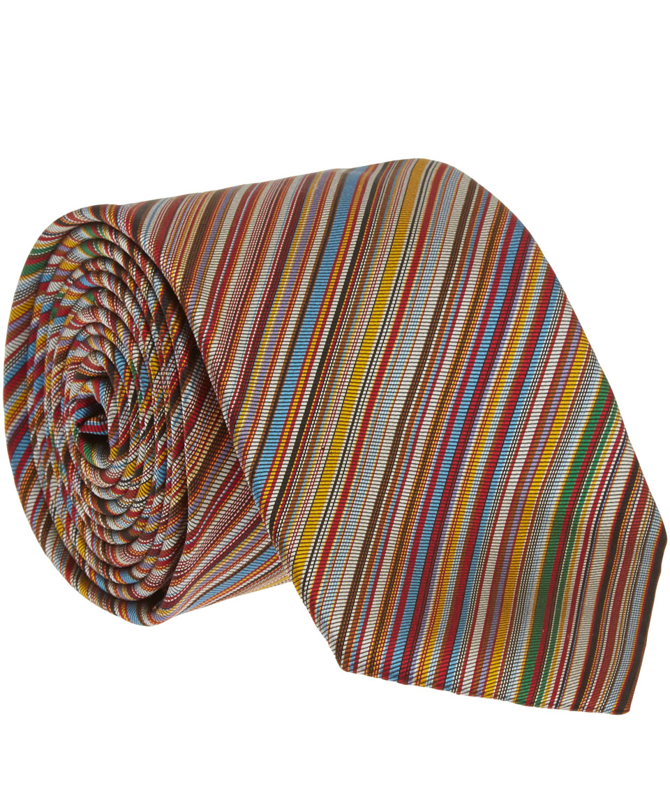 Paul Smith Multi Stripe Silk Tie for Men - Lyst