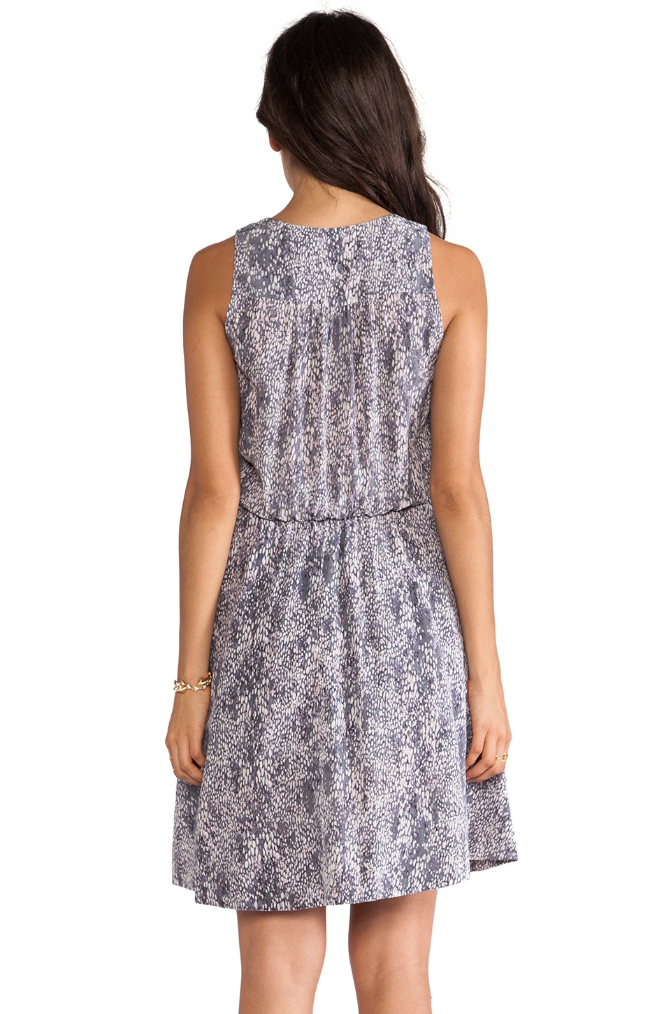 Lyst - Rebecca Taylor Summer Rain Dress in Gray
