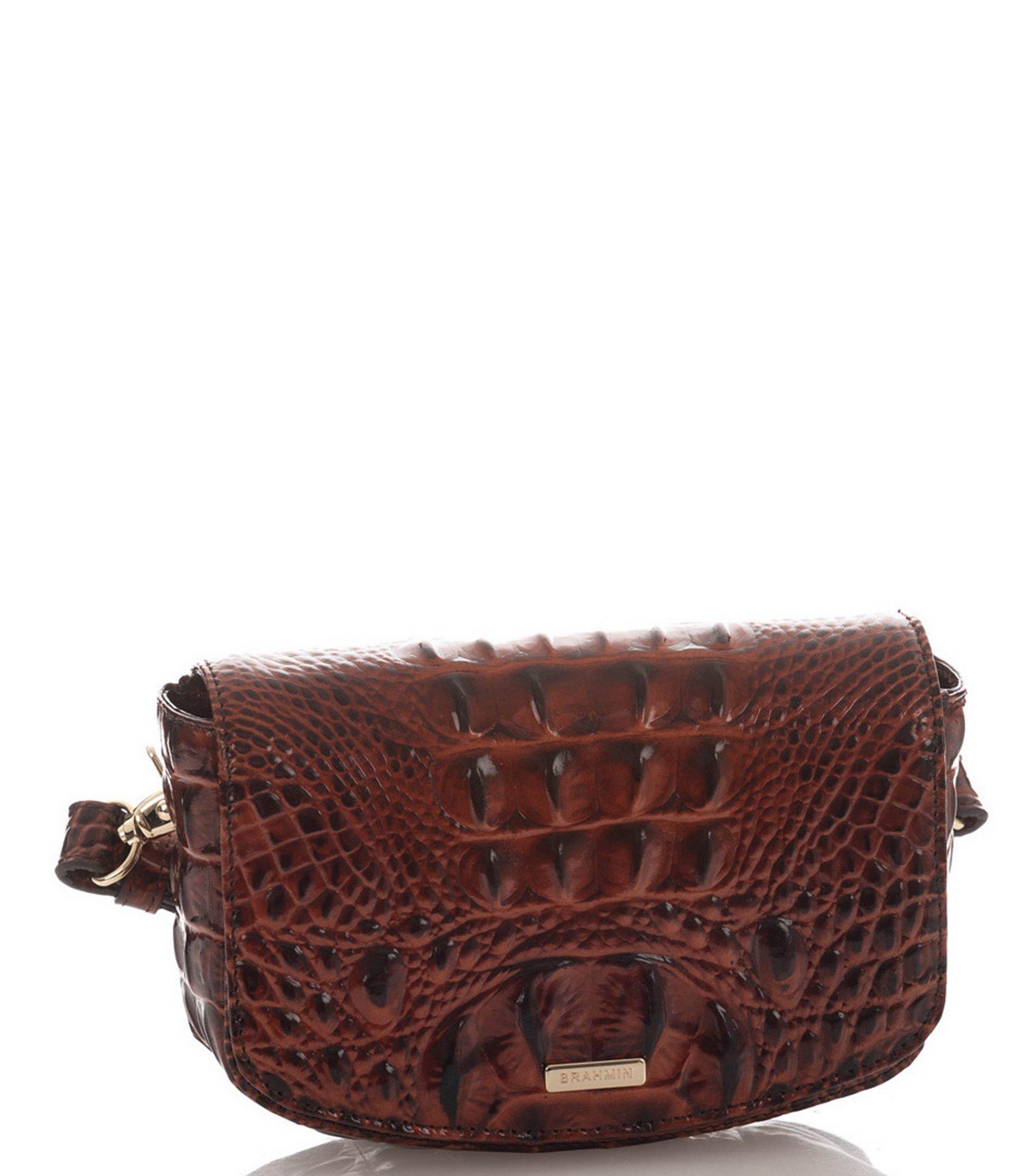 Brahmin Melbourne Collection Crocodile-embossed Lil Convertible Belt ...