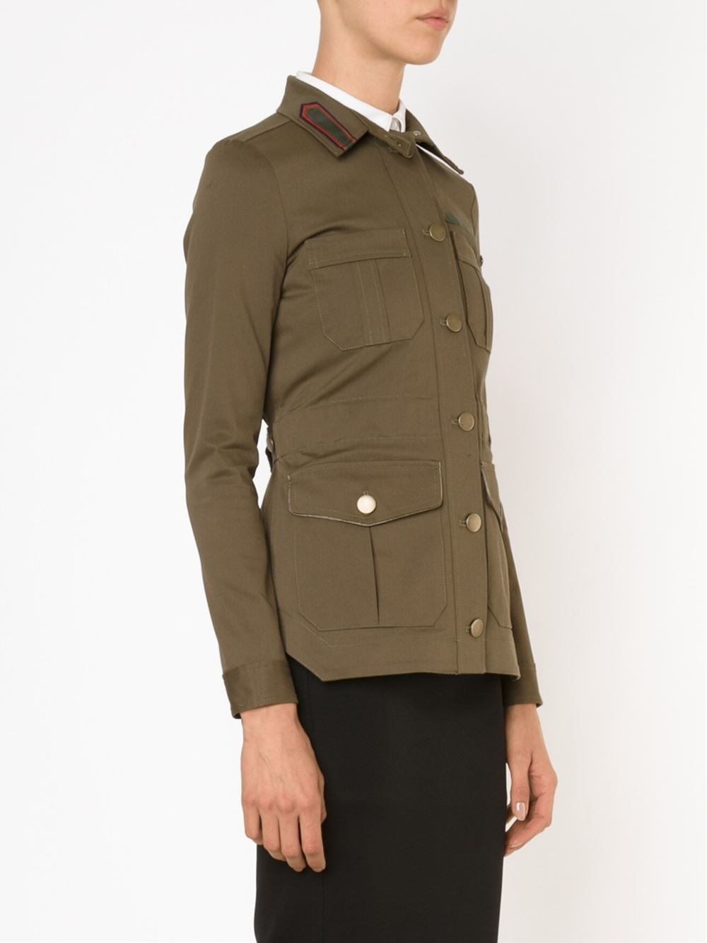 Lyst - Veronica Beard Military Jacket in Natural