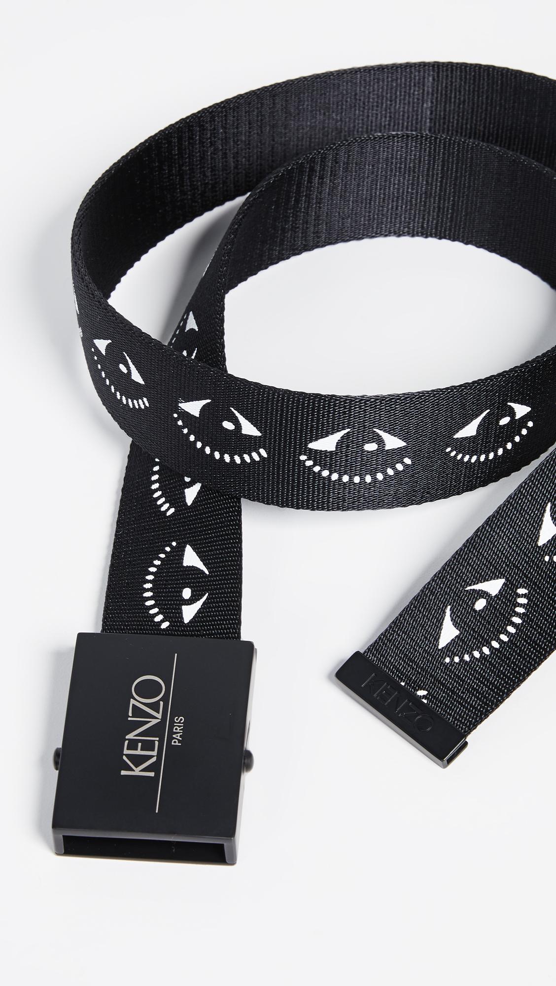 KENZO Webbing Eye Belt in Black for Men - Lyst