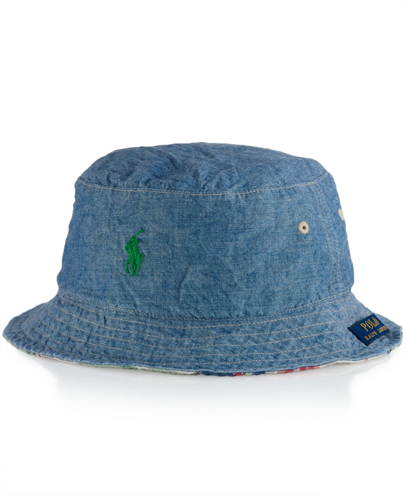 Lyst - Polo Ralph Lauren Reversible Bucket Hat in Blue for Men