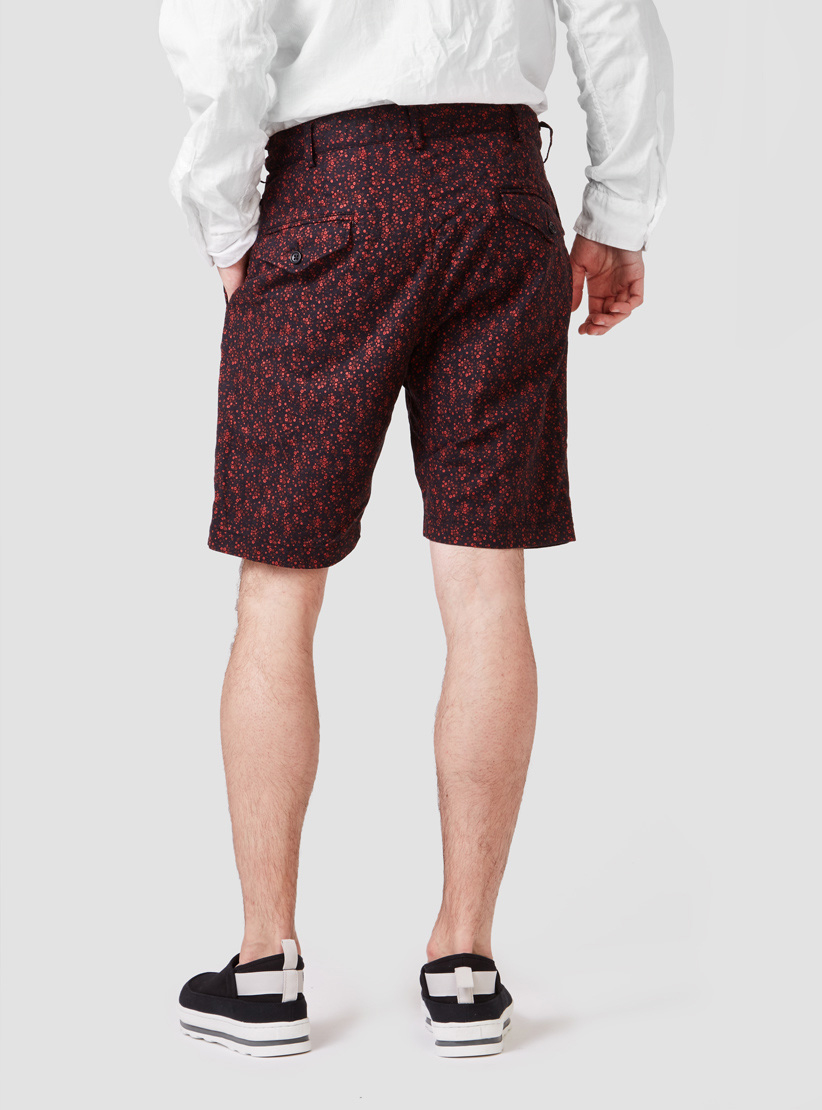 Lyst - Engineered Garments Ghurka Shorts Red & Black Floral in Red for Men