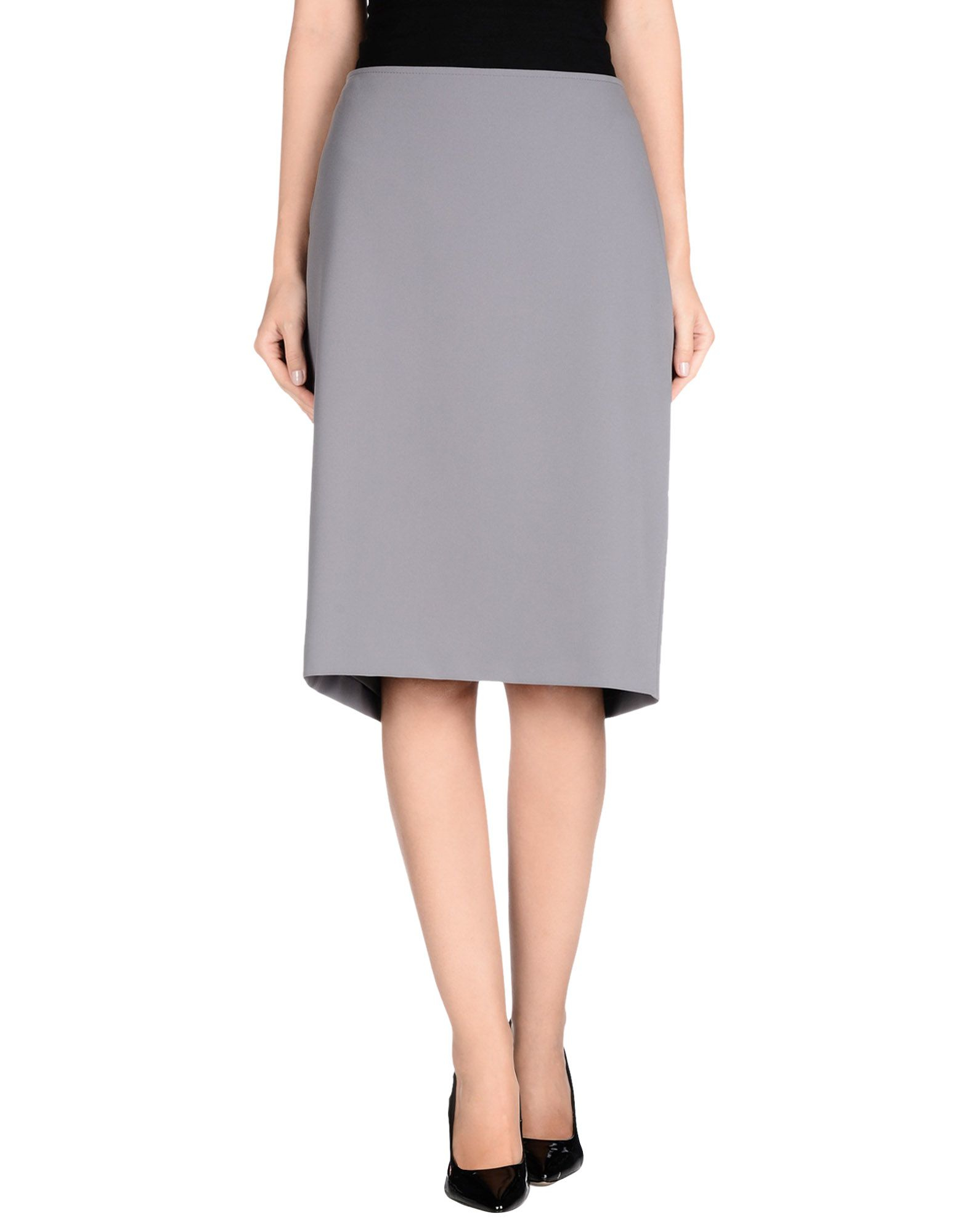 Lyst - Caractere Knee Length Skirt in Gray